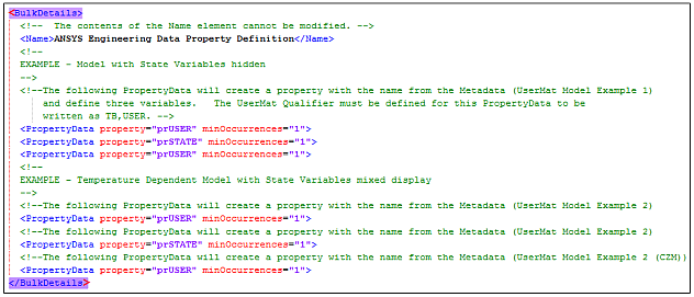 Material Properties File