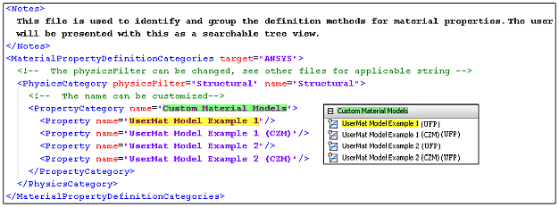 Material Definition Methods File