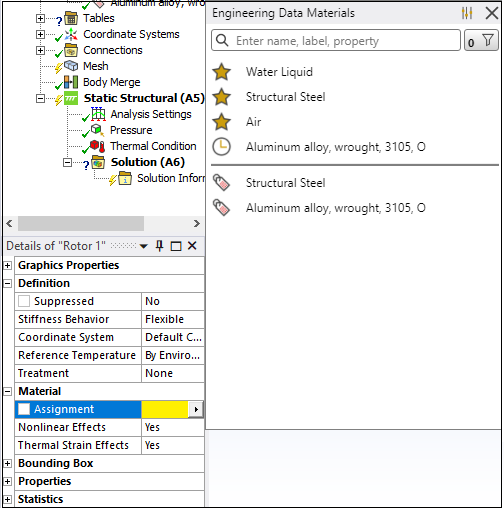 7.3. Engineering Data Materials Dialog