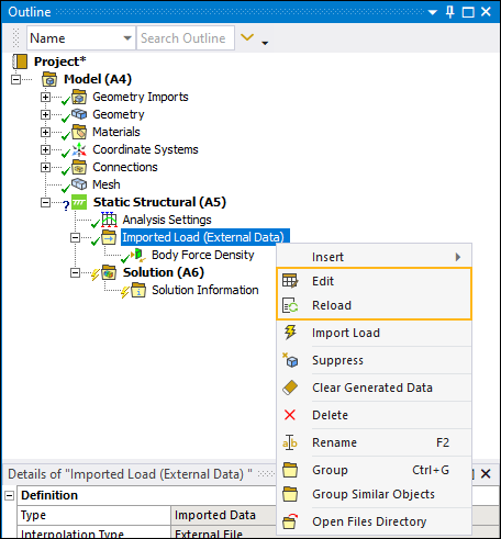 5.15.5.2. Importing Data from Mechanical