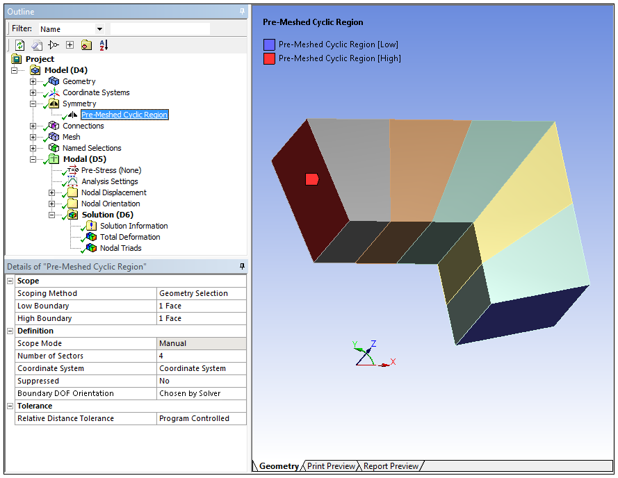 15.1.3.1. Pre-Meshed Cyclic Symmetry