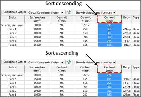 2.20.1.4. Selecting, Exporting, and Sorting Data