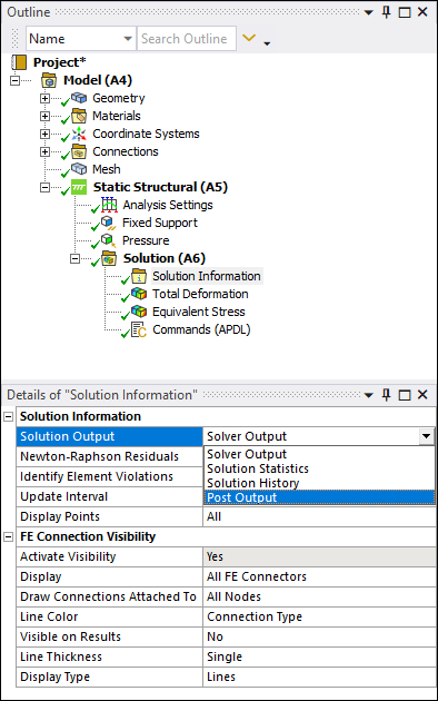 20.3. Commands (APDL) Object Post Processing Specifications