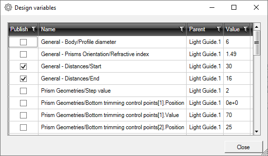 Adding and Defining Design Variables
