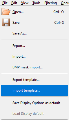 Importing a XML Template