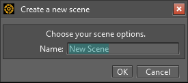 Creating a Project with a New Scene