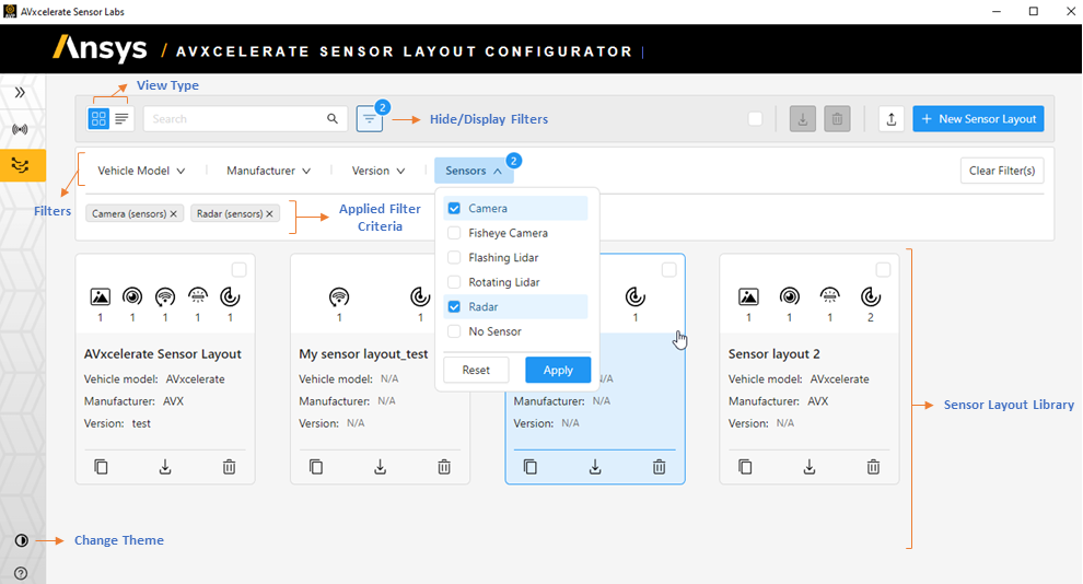 Sensor Layout