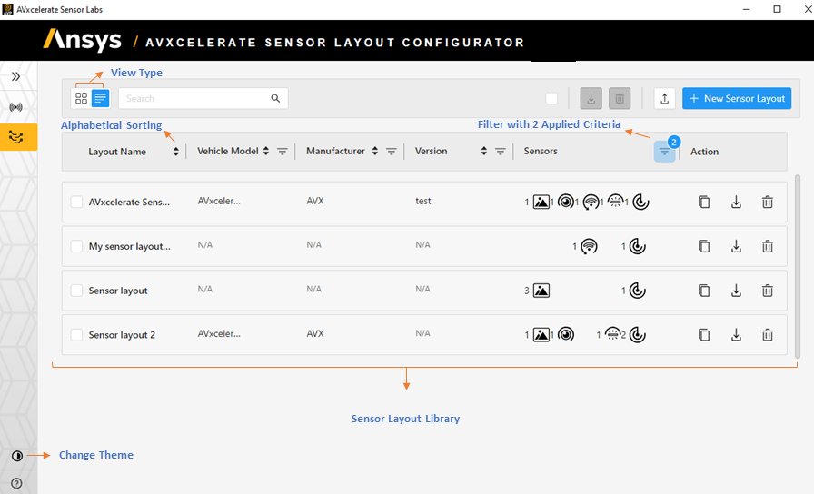 Sensor Layout