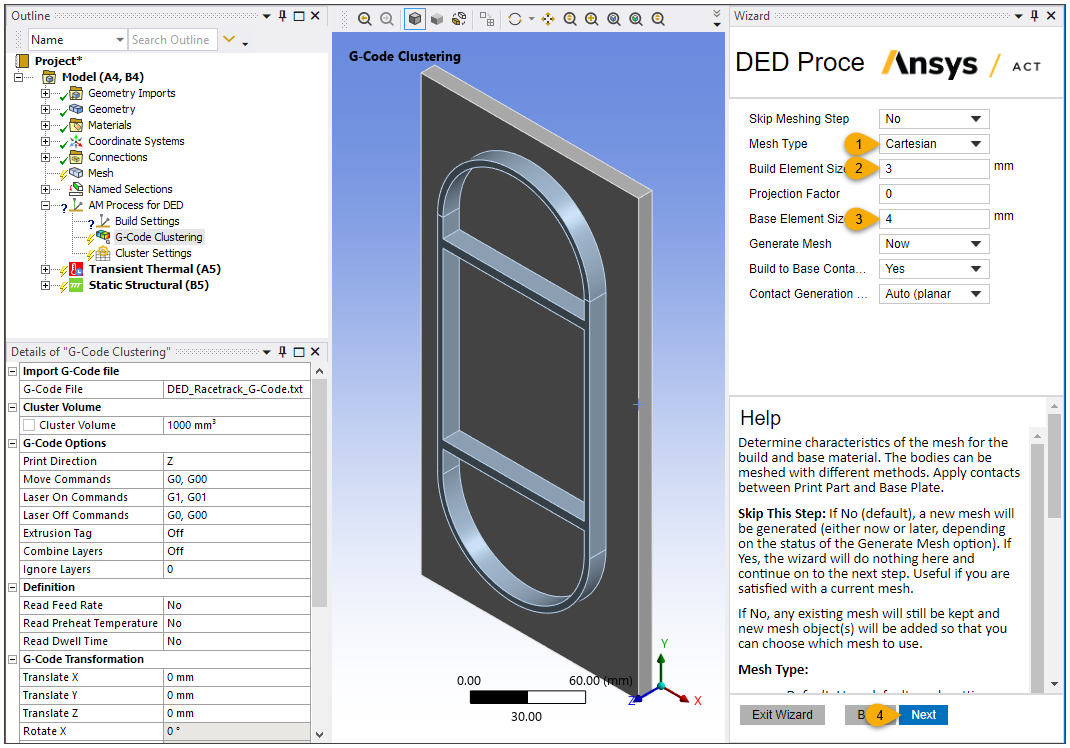 3.7. Wizard Step 3 - Generate Mesh and Create Contact Connections