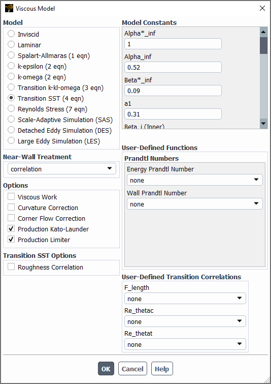 16.8. Setting Up the Transition SST Model