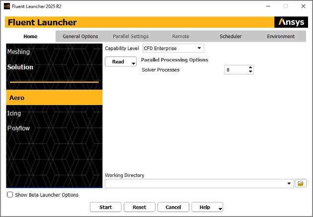 2.16. Launching Fluent Aero in Batch or on a Cluster using Job Scheduler