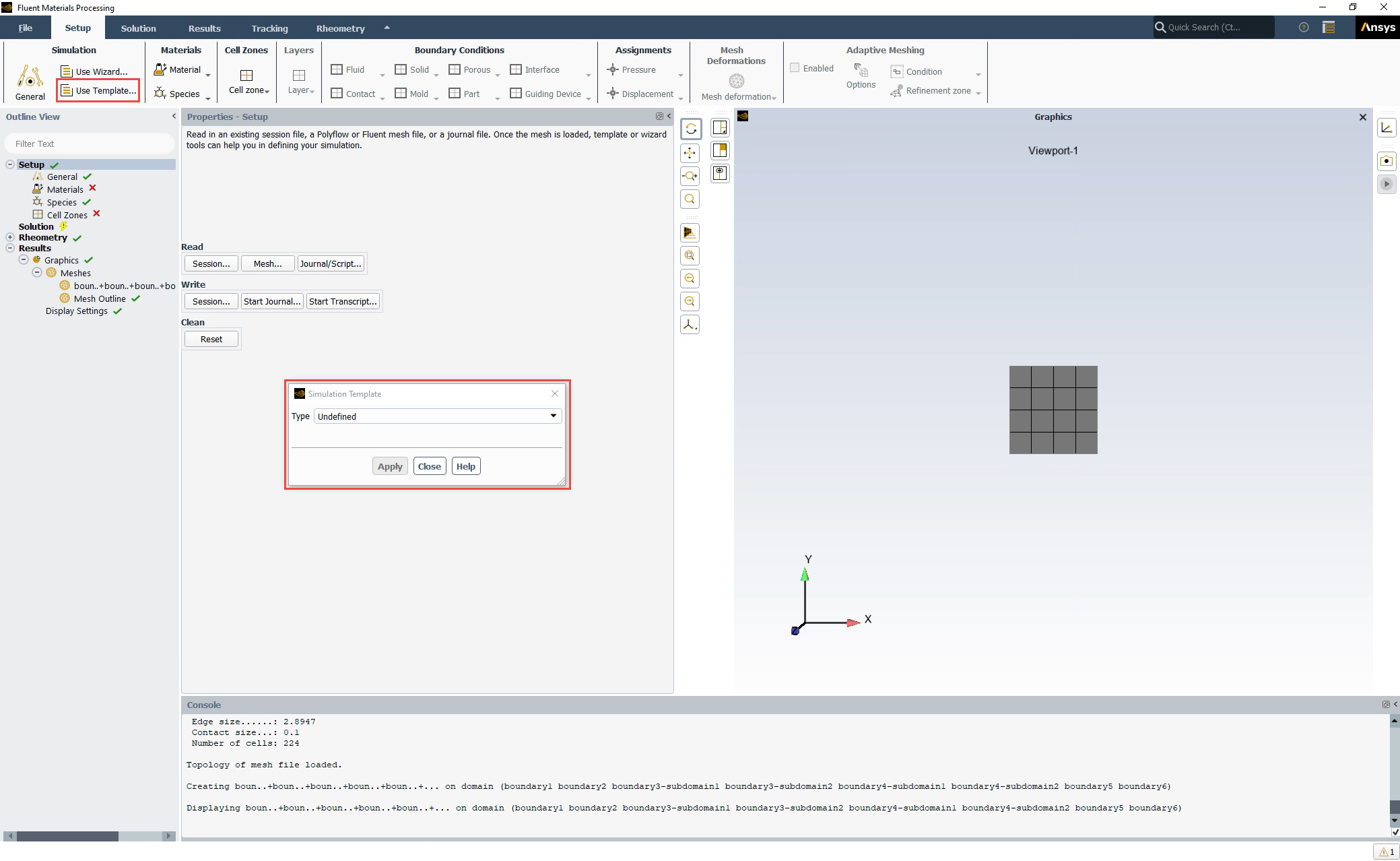 3.6. Choosing a Simulation Template