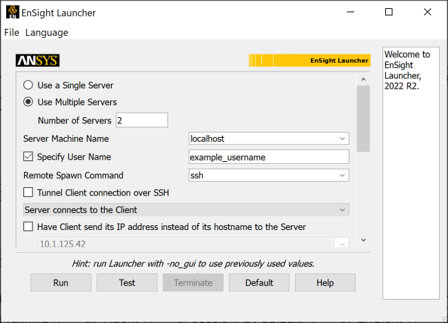 2.4. Live Connection to EnSight