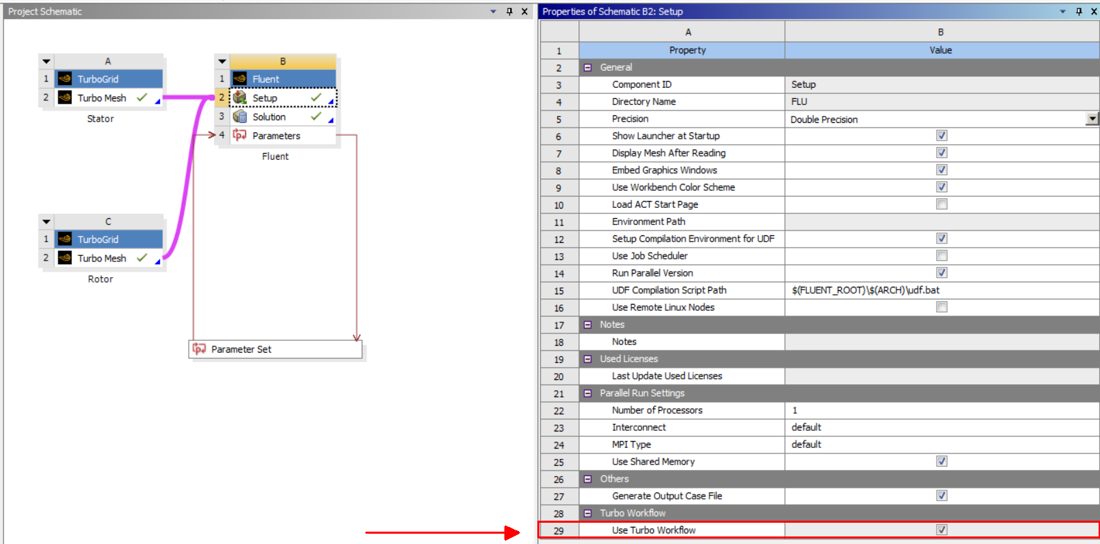 23.2. Using the Fluent Turbo Setup Workflow with TurboGrid in Workbench