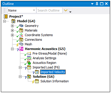 2.3. Harmonic Acoustics One-way Acoustic Coupling Analysis