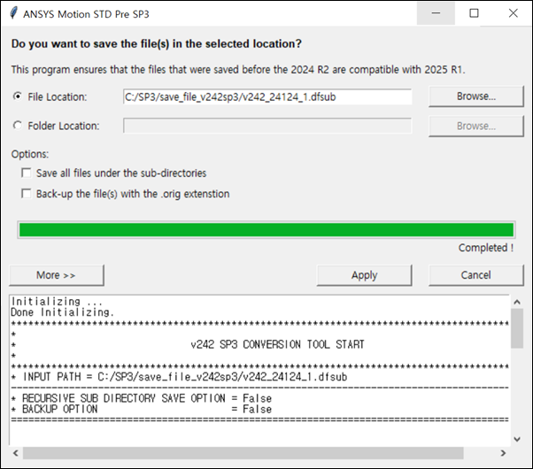 16.12.1.1. Batch Conversion of Legacy Files