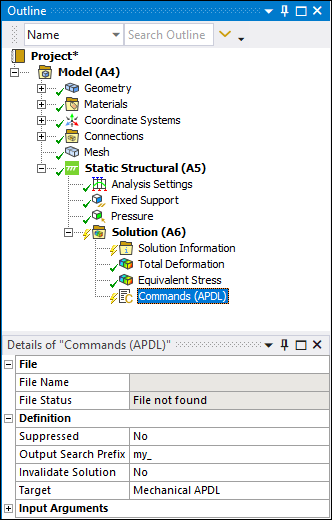 20.3. Commands (APDL) Object Post Processing Specifications